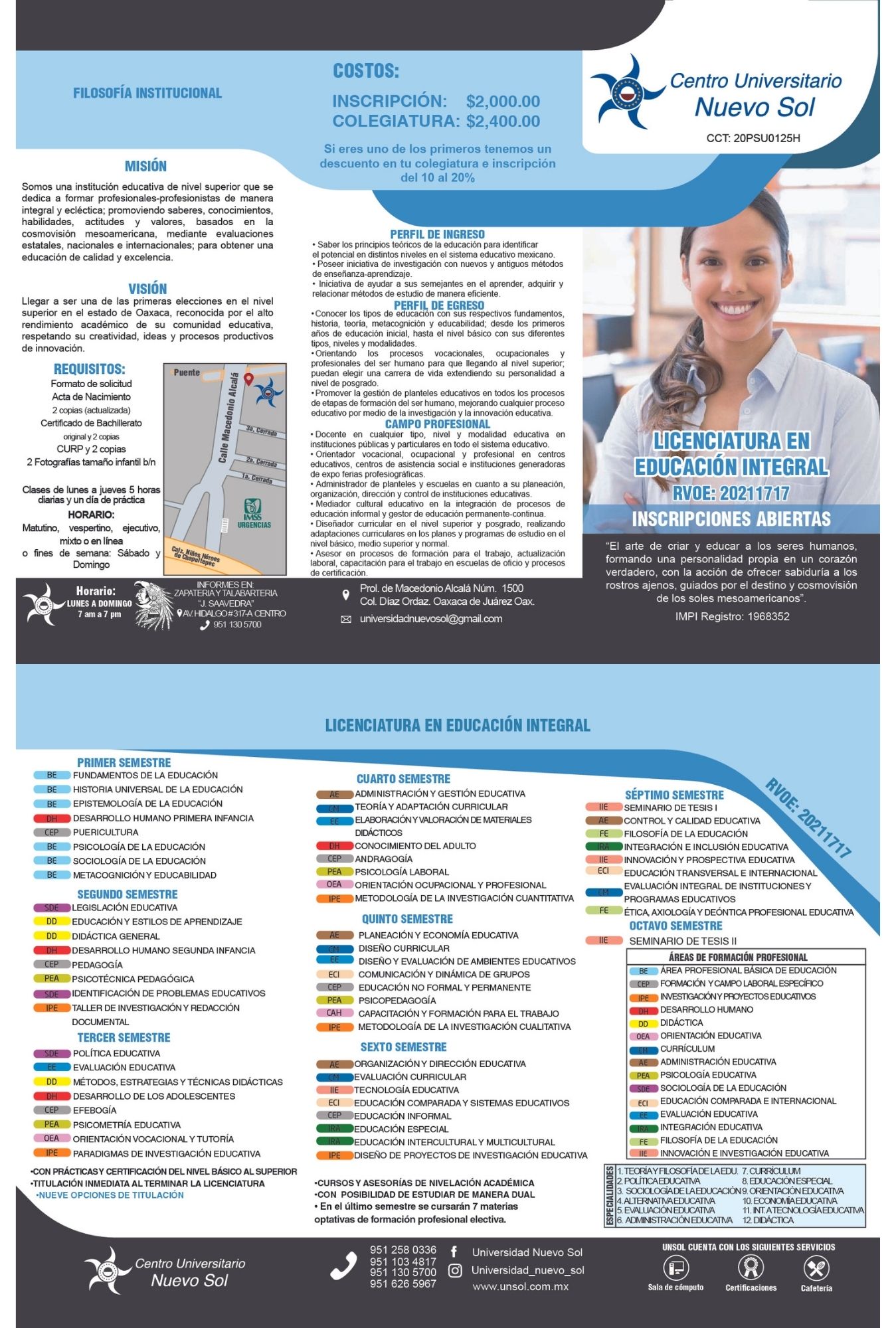 LICENCIATURA EN EDUCACIÓN INTEGRAL (RVOE: 20211717) - Universidad Nuevo Sol